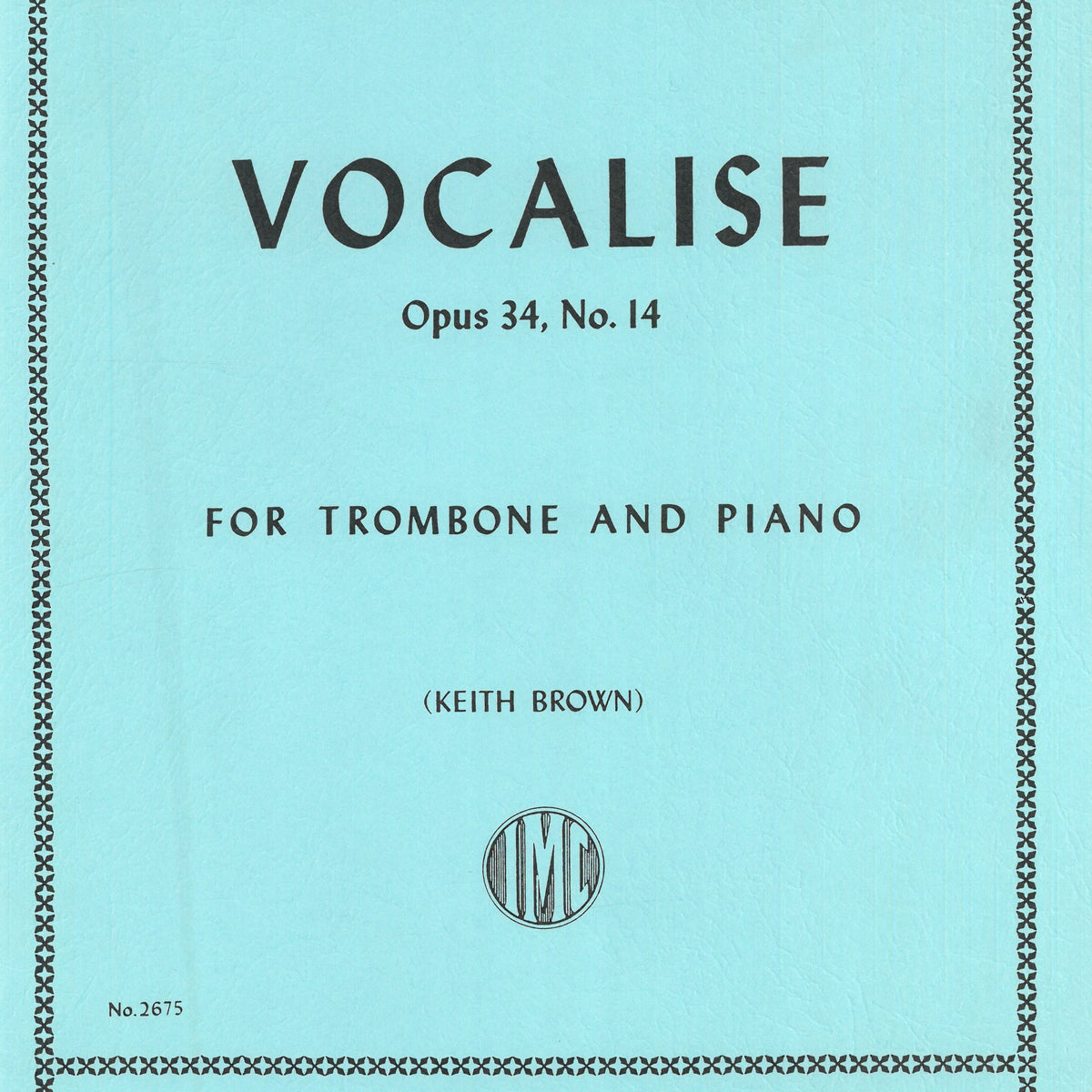Rachmaninoff: Vocalise, Op. 34, No. 14 (arr. for trombone & piano ...